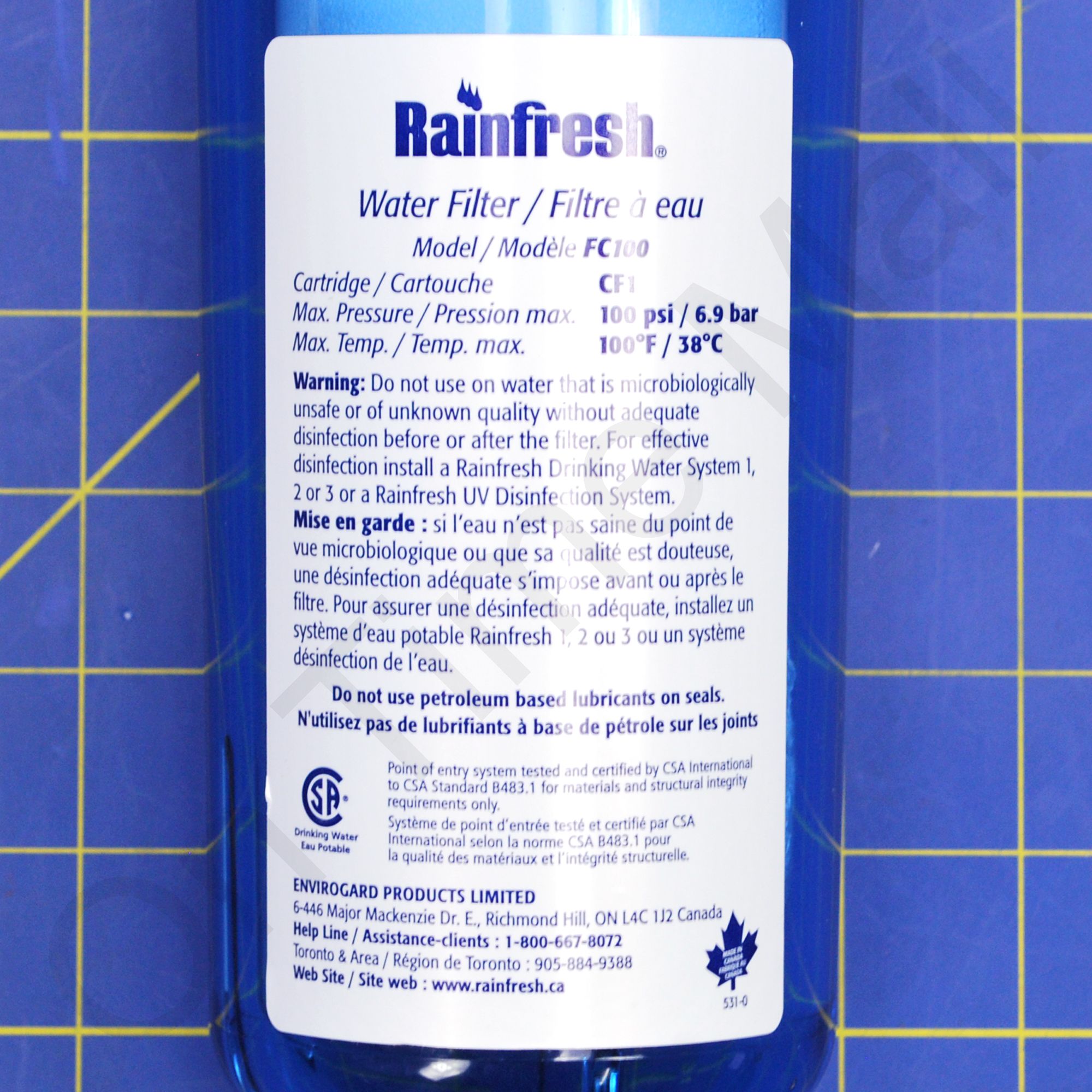 Nortec 132-9505 In-Line Water Filter